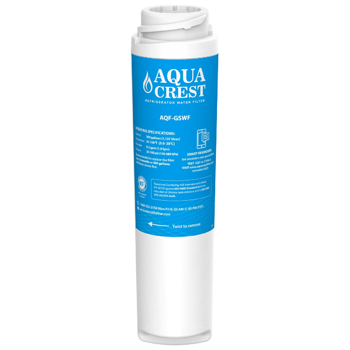 AQUACREST Replacement For GE GSWF Refrigerator Water Filter