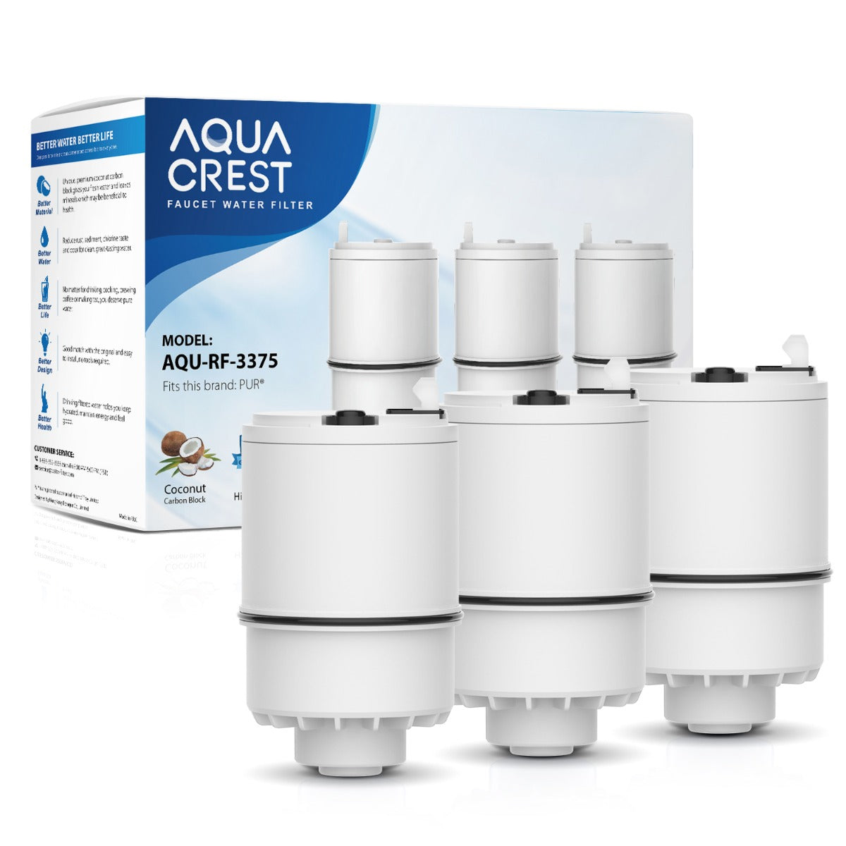 AQUACREST Replacement for Pur RF3375 Faucet Water Filter