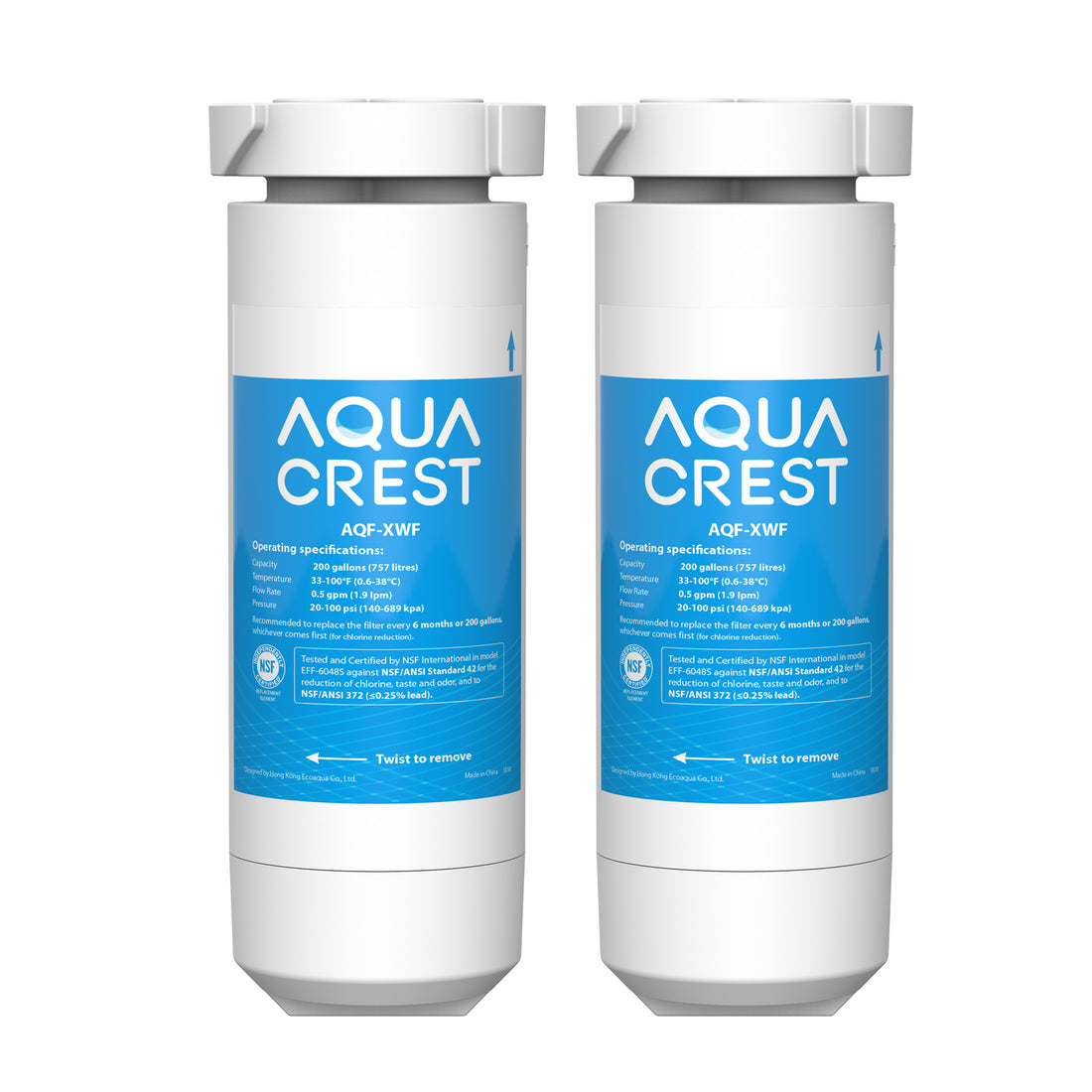 AQUACREST Replacement For GE XWF Refrigerator Water Filter