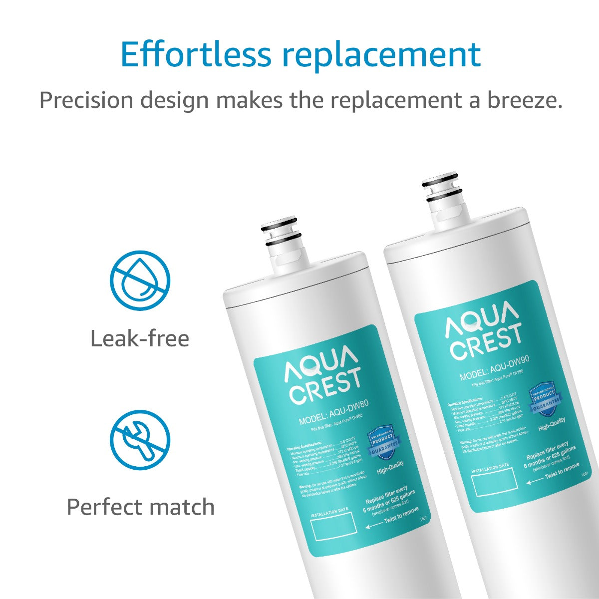 AQUACREST Replacement for Aqua-Pure DW8090 under sink filter