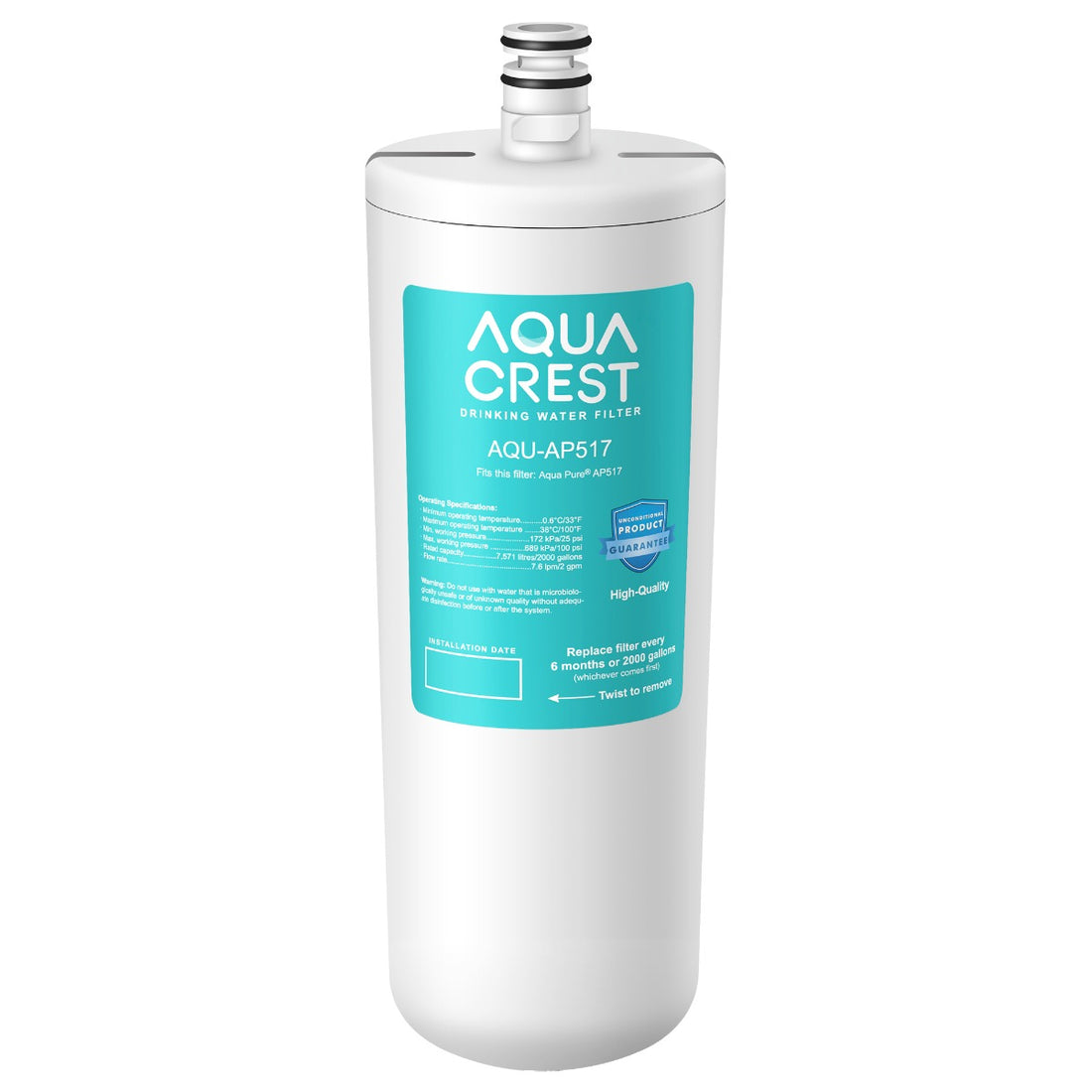 AQUACREST Replacement for Aqua-Pure AP517 under sink filter