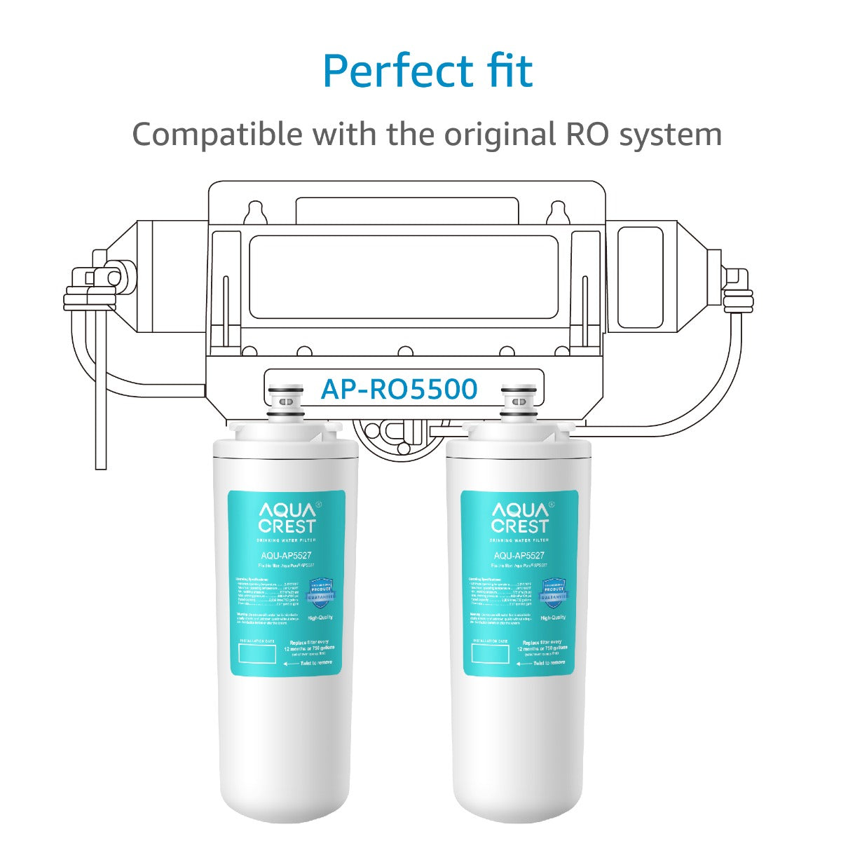 AQUACREST Replacement for Aqua-Pure AP5527 under sink filter
